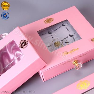 Cina scatola della stagnola di oro di 40cm che stampa le piccole scatole di cartone rosa di 1800gsm Greyboard in vendita
