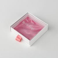 China Customized False Eyelashes Packaging Box Cardboard Drawer Box With Clear Lid for sale