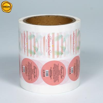 Cina L'autoadesivo di carta rotondo sostenibile identifica gli autoadesivi d'imballaggio su ordinazione per il cosmetico & la bellezza in vendita