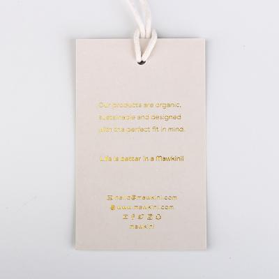 Cina Hangtag di carta di bambù libero dell'albero sostenibile con stampa su ordinazione in vendita