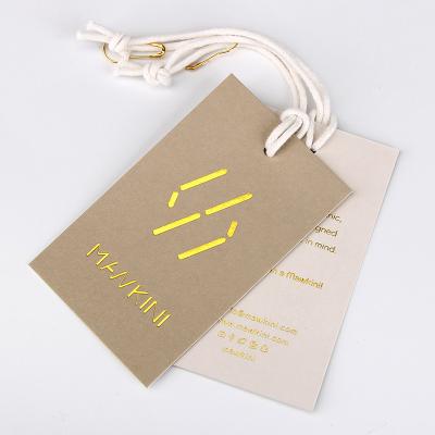 Cina Hangtag di carta di bambù libero dell'albero sostenibile con stampa su ordinazione in vendita