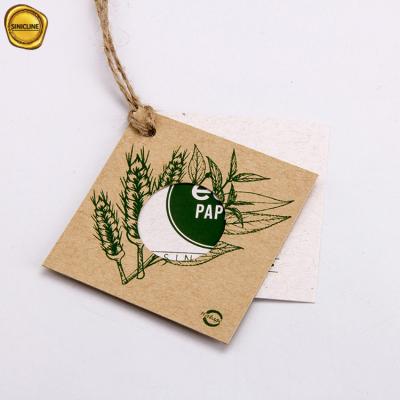 Cina Carta di bambù libera 350gsm Hang Tag dell'albero sostenibile con stampa su ordinazione in vendita