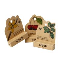 China Custom Design Printing Recyclable Lip Balm Packaging Box Paper Box With Hook for sale