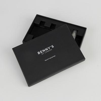 Cina La scatola d'imballaggio del profumo nero su ordinazione ha messo la scatola di lusso del campione del profumo in vendita