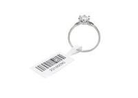 China Rectangle RFID Tag Sticker Bar Code Labels Ribbon Printing For Jewelry for sale