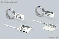 China Rectangle RFID Tag Sticker Bar Code Labels Ribbon Printing For Jewelry for sale