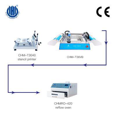 Cina Charmhigh CHM-T36VB pcb assembly p&p piccola macchina pick and place mini smd desktop in vendita