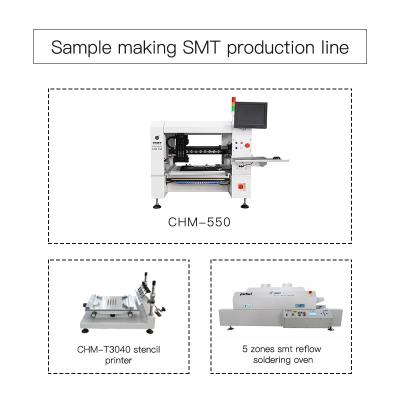 China Máquina de selecção e colocação SMT com 4 grupos de cabeças de montagem 4 Lcontrole independente do servomotor Nova chegada CHM-550 à venda