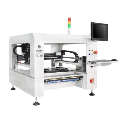China Máquina de selecção e colocação SMT com 4 grupos de cabeças de montagem 4 Lcontrole independente do servomotor Nova chegada CHM-550 à venda