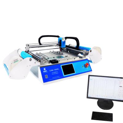 中国 CHM-T48VB デスクトップ SMT ピックアンドプレース マシン AC220V 300W 6000cph 視覚検出なし 販売のため