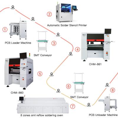 Cina 8 Head Pcb Surface Placement Equipment SMD SMT Line Chip Mounter Automatic LED Pick And Place (Pickup e posizionamento automatici del chip) in vendita