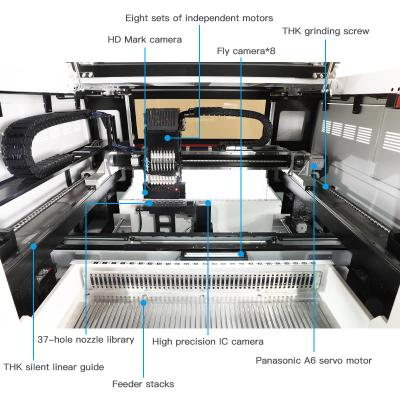 Cina 8 Head Pcb Surface Placement Equipment SMD SMT Line Chip Mounter Automatic LED Pick And Place (Pickup e posizionamento automatici del chip) in vendita