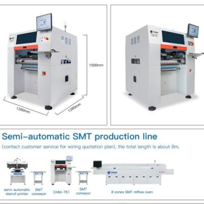 Cina CHM-751 SMT Linea di produzione Pick And Place Machine PCB Dimensione 400 mm ((L) × 350 mm ((W) in vendita
