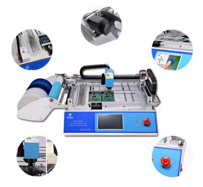 China Kleine mini pick and place machine bureaublad hoge snelheid 2 hoofd automatische smt pick and place machine voor led productielijn Te koop