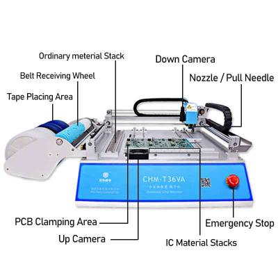 Cina Posizionamento laser 2 testa Manuale PCB Assemblaggio SMT Macchina con pompa a vuoto incorporata in vendita