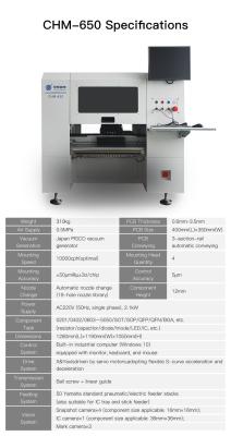 Cina L'ugello automatico cambia la scelta del PWB e la macchina CHM-650 del posto con alta precisione ad alta velocità in vendita