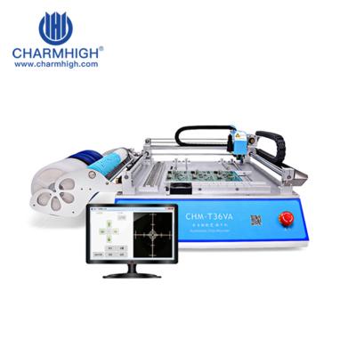 Cina Il doppio desktop SMT delle teste seleziona e dispone l'accuratezza della macchina CHM-T36VA 0.025mm in vendita