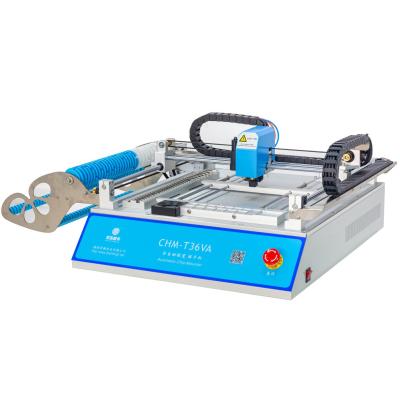 China O smt desktop da cabeça automática do baixo custo 2 conduziu a máquina CHM-T36VA da picareta e do lugar à venda