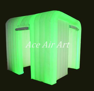 China new design led lighting inflatable photo booth with hanging  door curtain for sale