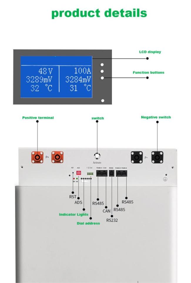 Energy storage power lithium battery 51.2V48V300AH mobile 15KWh