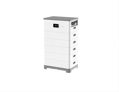China Stacked Home Energy Storage Lithium Battery Pack 7.68KWh Floor standing for sale