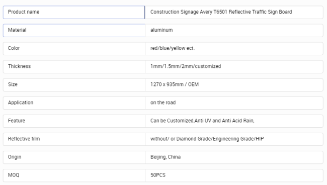 ROADSAFE Reflective Traffic Sign Board in use at construction site