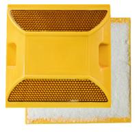China 100mm Red Yellow White Reflective PMMA Road Stud With ABS Shell for sale