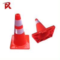 Quality PVC Orange Safety Cones 0.65KG Reflective Warning Cone 45cm for sale