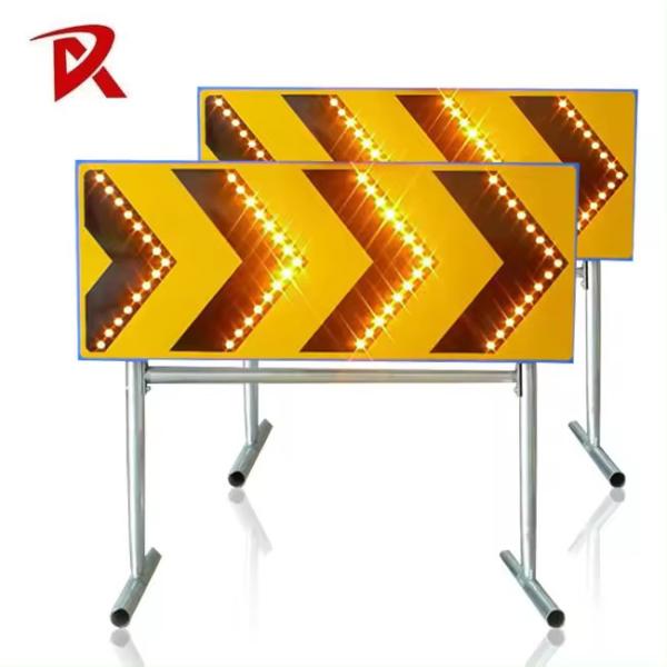 Quality Aluminum Traffic Sign 600 X 400mm Solar Powered LED Flashing Road Signs for sale