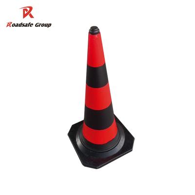 Китай 50/75/100 см Черная основа PE Гибкий конус для движения Виал Дорожная конструкция Пластиковые конусы продается
