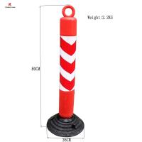China Roadsafe Divider High Flexible PU Warning Post Delineator Flexible Warning Posts With Rubber Base for sale