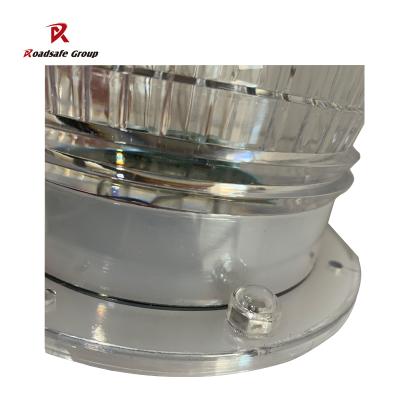 China Dia150mm*H180mm Flashing Rechargeable Solar Road Lights Traffic Marine Magnetic Led Flashing Lights Barricade Light for sale