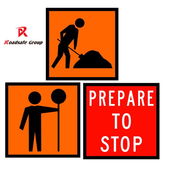 REDUCE SPEED traffic sign side view