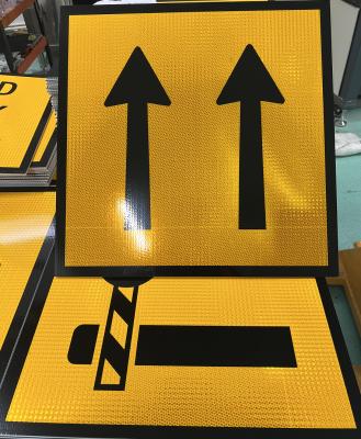 China Waterproof Aluminum Traffic Safety Warning Signs Road Australian Swing Stand Sign Quadraped Stand Frame Roadway Safety Traffic Control Signs Traffic Sign Reflective Caution Warning Sign for sale