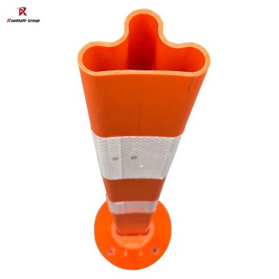 중국 선명한 경고 및 안내를 위한 반사 필름이 있는 유연하고 내구성이 뛰어난 빨간색 스프링 포스트 90cm 판매용