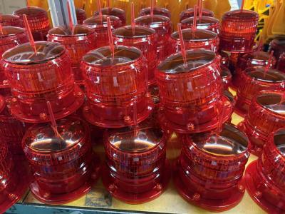 China Dia150mm*H180mm Flashing Rechargeable Solar Road Lights Traffic Marine Magnetic Led Flashing Lights Barricade Light for sale