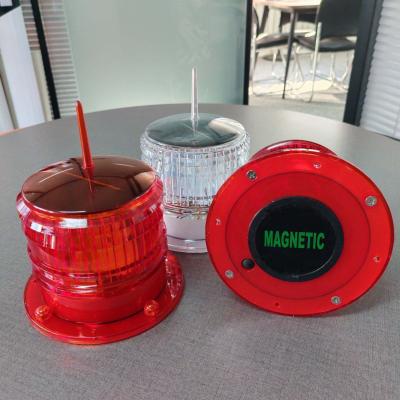 China Dia150mm*H180mm Flashing Rechargeable Solar Road Lights Traffic Marine Magnetic Led Flashing Lights Barricade Light for sale