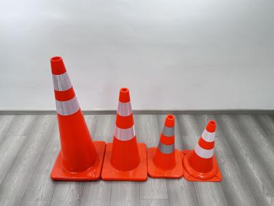 China Flexible PVC Reflective Orange Traffic Cone with 45 cm Height for Road Construction Safety for sale