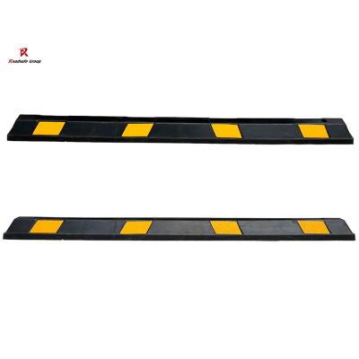 China 183cm Long Reflective Rubber Wheel Stopper Parking Car Stops For Road Safety for sale