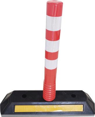 China Warning Spring Post 76cm with Rubber base Orange Flexible Traffic Bollard Reflective Delineator Post for road construction diviner for sale