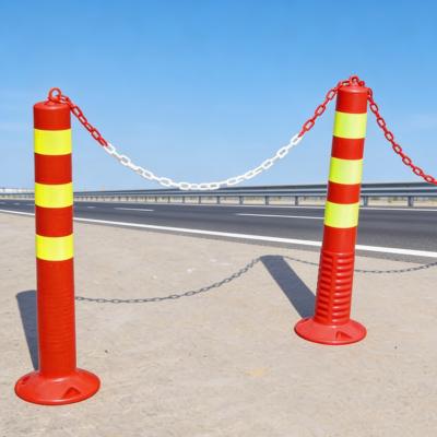 China 2026 Road 25m/roll Plastic Chain Caution / Traffic Cone Post Chain / 6mm 8mm 10mm Warning Chain Barrier for sale