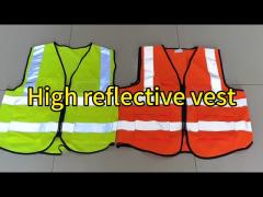 Veste réfléchissante jaune Hi Vis 100% polyester à haute visibilité
