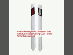 Delimitação de altura de PVC personalizada Guia de alerta de estrada refletor Flexível poste de delimitação branco