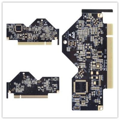 Cina BGA Quick Turn PCB Boards FR4 Middle TG Immersion Gold Black Solder Mask in vendita