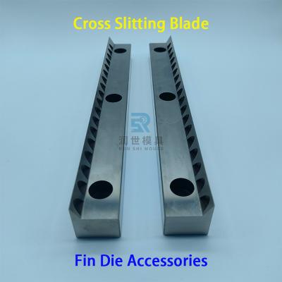 China 7 mm High Speed Fin Press Line Cross Slit Blade voor het snijden van koperen folie for sale
