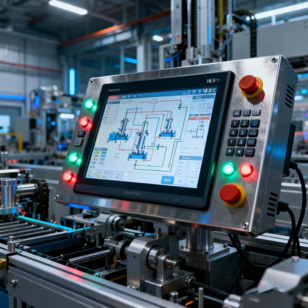 Quality Compt 13.3" Touch Embedded Panel HMI+PLC Allinone PC Industrial Computer Product for sale