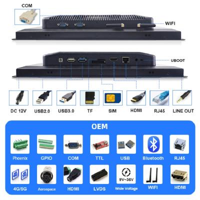 China Compt Industrial Panel PC 21.5 Inch Touch Screen HMI+PLC All in One for sale