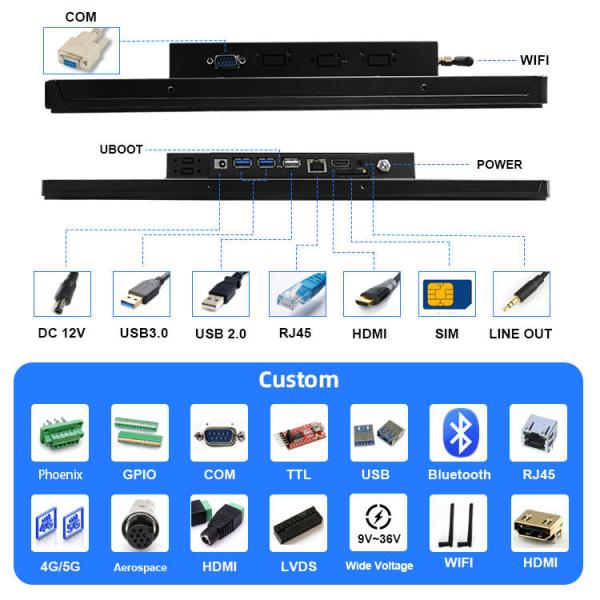 Quality Compt Android Open Frame 7/8/10.1/12.1/13.3 Inch Embedded Fanless Cooling for sale