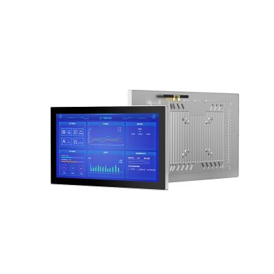 China Fanless Panel Embedded Industrial Touch All in One PC with 4/7/8/10/11/12th-I3/I5/I7 CPU for sale