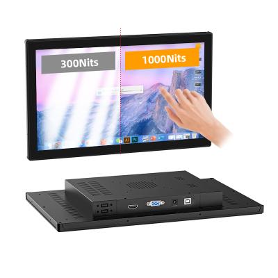 China Custom Industrial Capacitive Touch Screen 7-24 Inch High Brightness IP65 Waterproof LCD Monitor 1000 Cd/m2 Serial Interface for sale